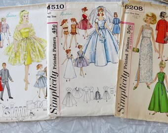 Butterick 6170 11-1/2 Fashion Doll Clothes Barbie Jumpsuit Dress ...