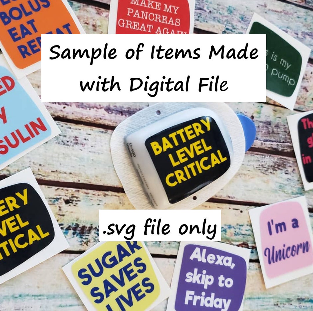 Digital Download - Cut File - Personal Use - Omnipod Top Surface Only Decal (does Not Wrap ...