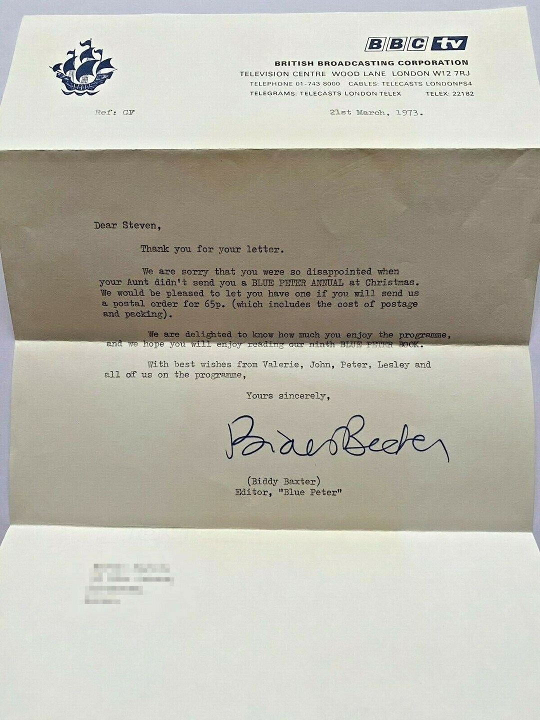 Blue Peter Annual Ninth Book 1971 Incl Signed BBC Biddy Baxter Signed ...