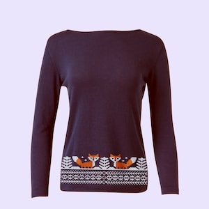 Fair Isle Fox Knitting Pattern: Scandinavian Stranded Knit (set of 5 ...