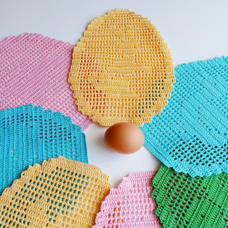 Bunny Easter Coaster Crochet Pattern Easter Doily - Etsy