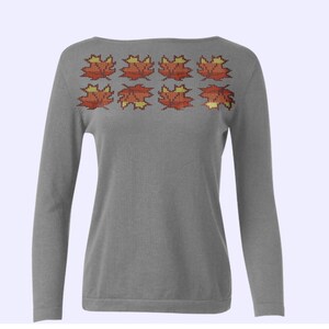 Fair Isle Leaf Knitting Pattern, Scandinavian Stranded Knitting ...