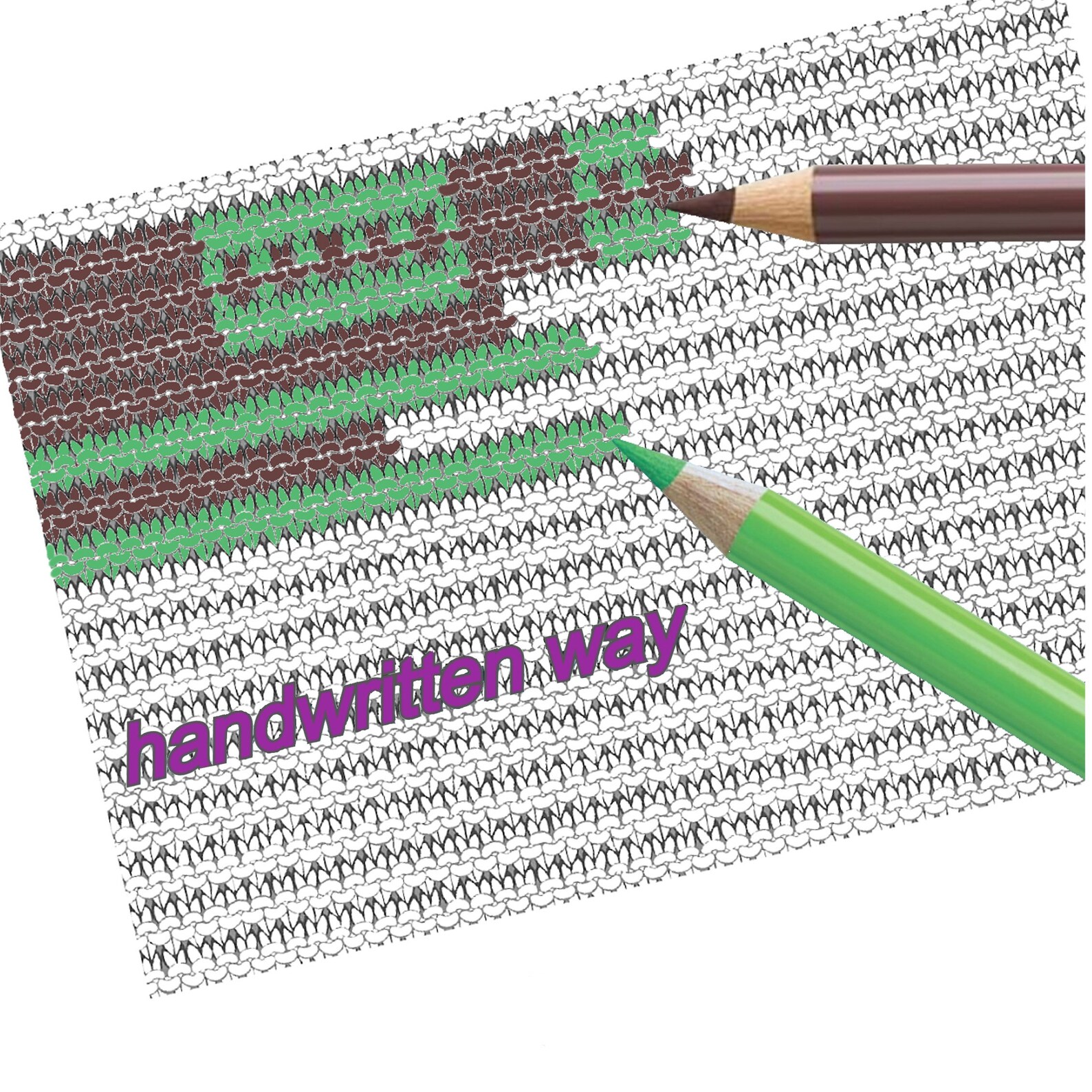 Knit Garter Stitch Graph Paper Blank for Colorwork Charts - Etsy