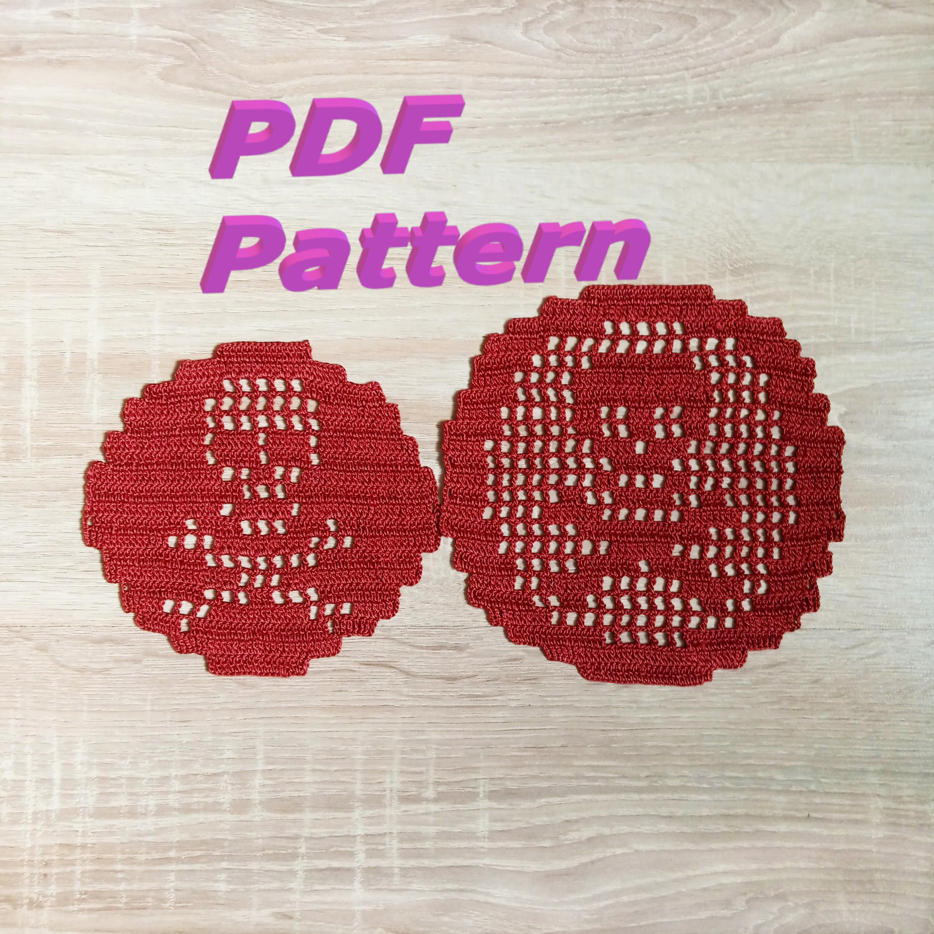 Crochet Skull Coaster Pattern: SET of 2 (PDF) - Etsy