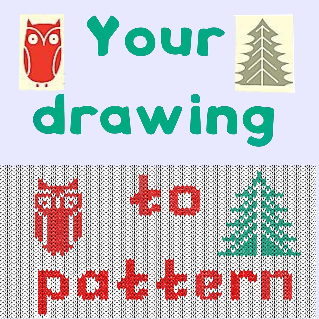 Custom Crochet or Knitting Pattern Colorwork, Personalized Custom ...