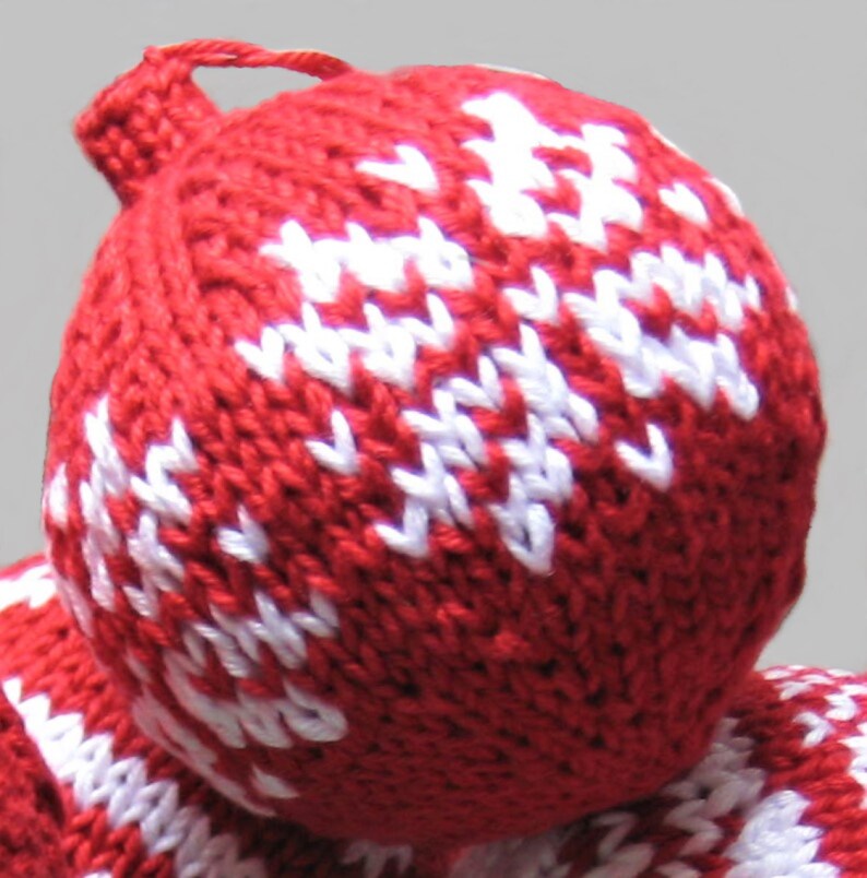 Easy Knit Christmas balls patterns Diy Christmas decorations | Etsy