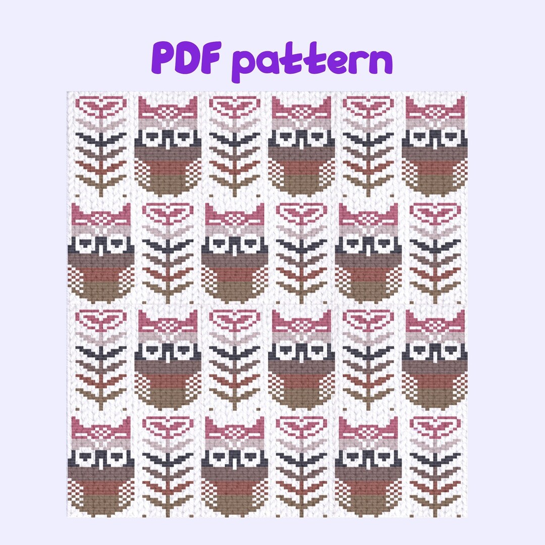 Owl Fair Isle Knitting Pattern: Scandinavian Sweater & Hat (PDF ...