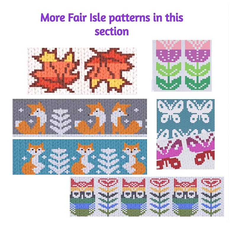 Fair Isle Flower Knitting Pattern: Stranded Colorwork Sweater & Beanie ...
