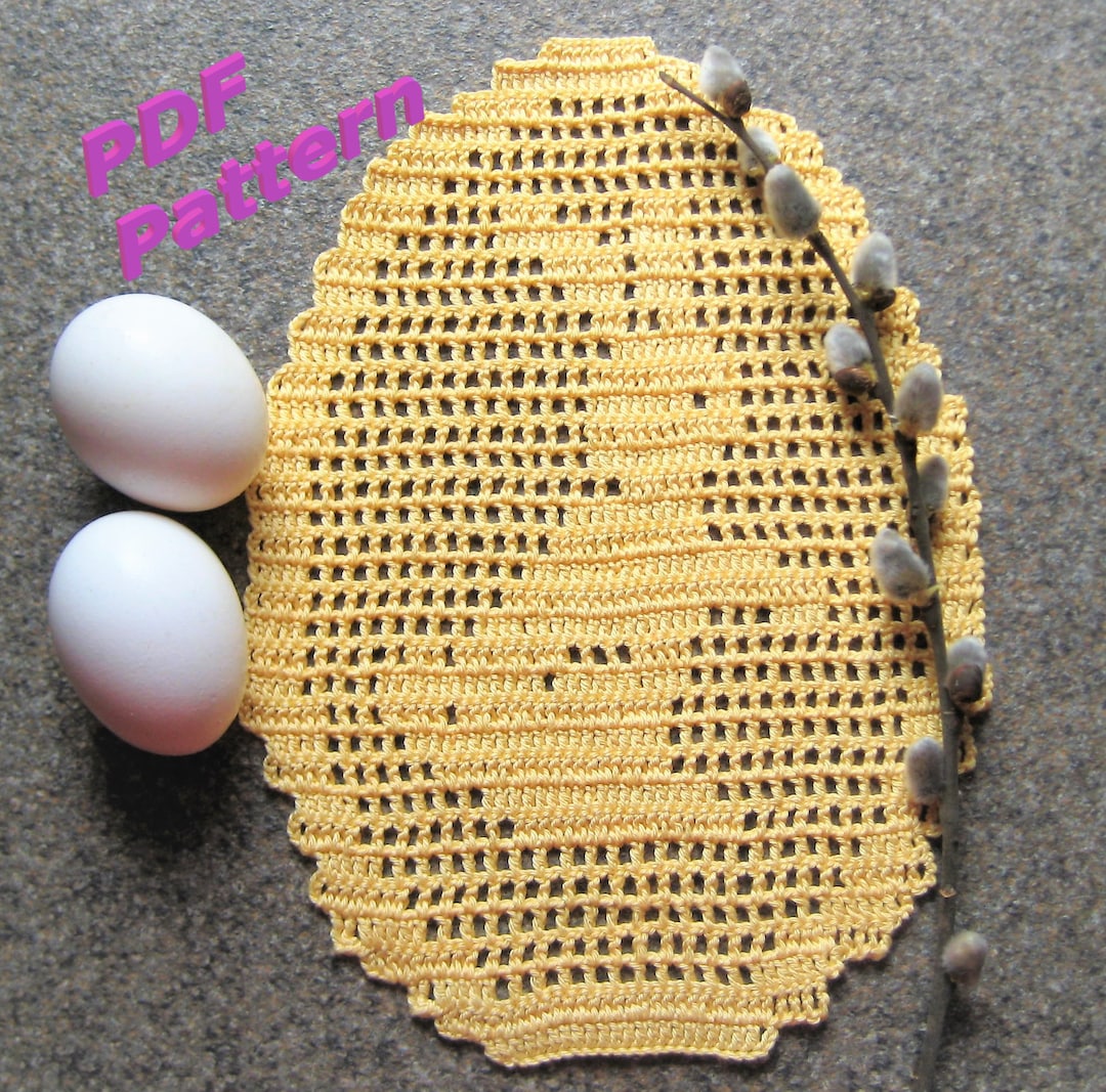 Bunny Easter Coaster Crochet Pattern, Easter Doily Pattern_easy Pdf ...