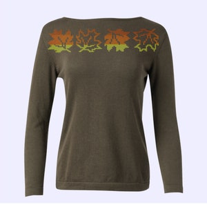 Fair Isle Leaf Knitting Pattern: Scandinavian Colorwork Charts (PDF) - Etsy