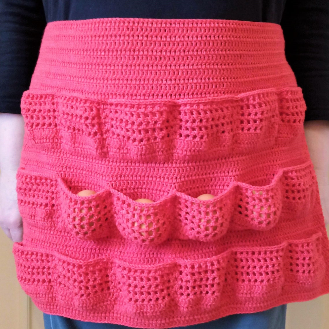 Egg Apron Crochet Pattern for Egg Gathering Chicken Egg - Etsy