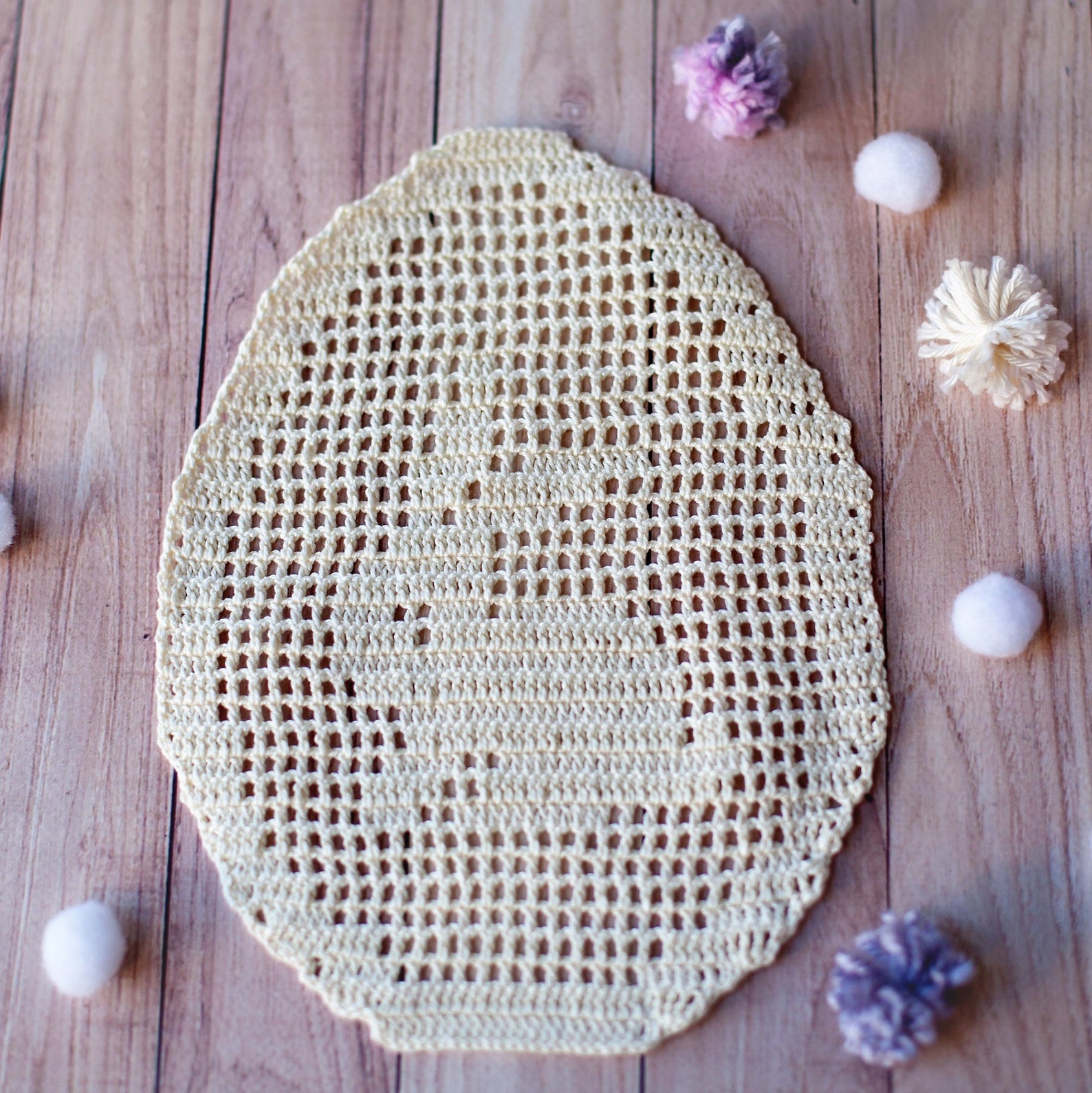 Beginner Crochet Pattern for Easter Pot Holders, Bunny Round Easter ...