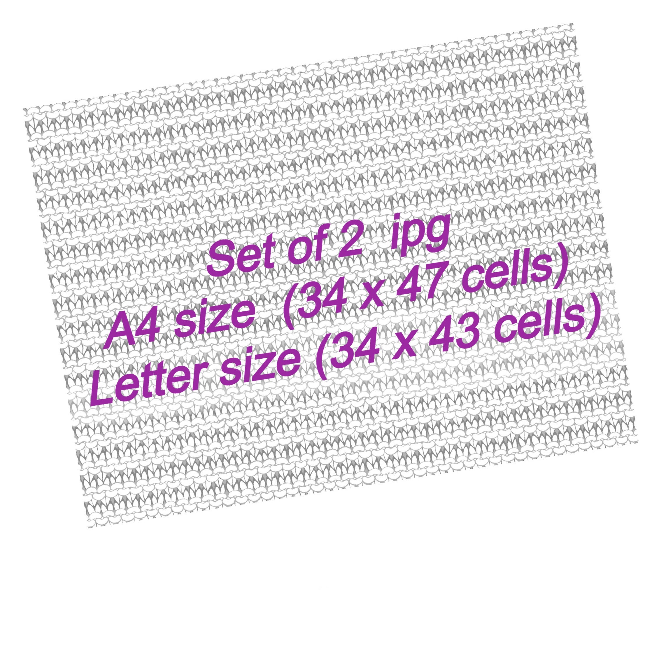 Knit Garter Stitch Graph Paper Blank for Colorwork Charts - Etsy