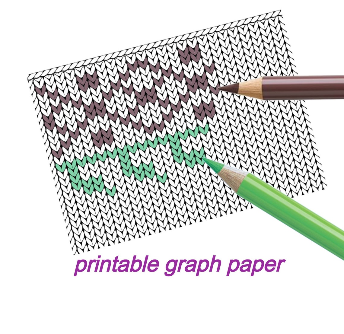Knit Stitch Graph Paper Blank for Colorwork Charts Knitting - Etsy