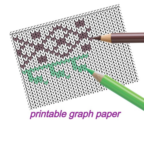 Knit Stitch Graph Paper Blank for Colorwork Charts Knitting - Etsy