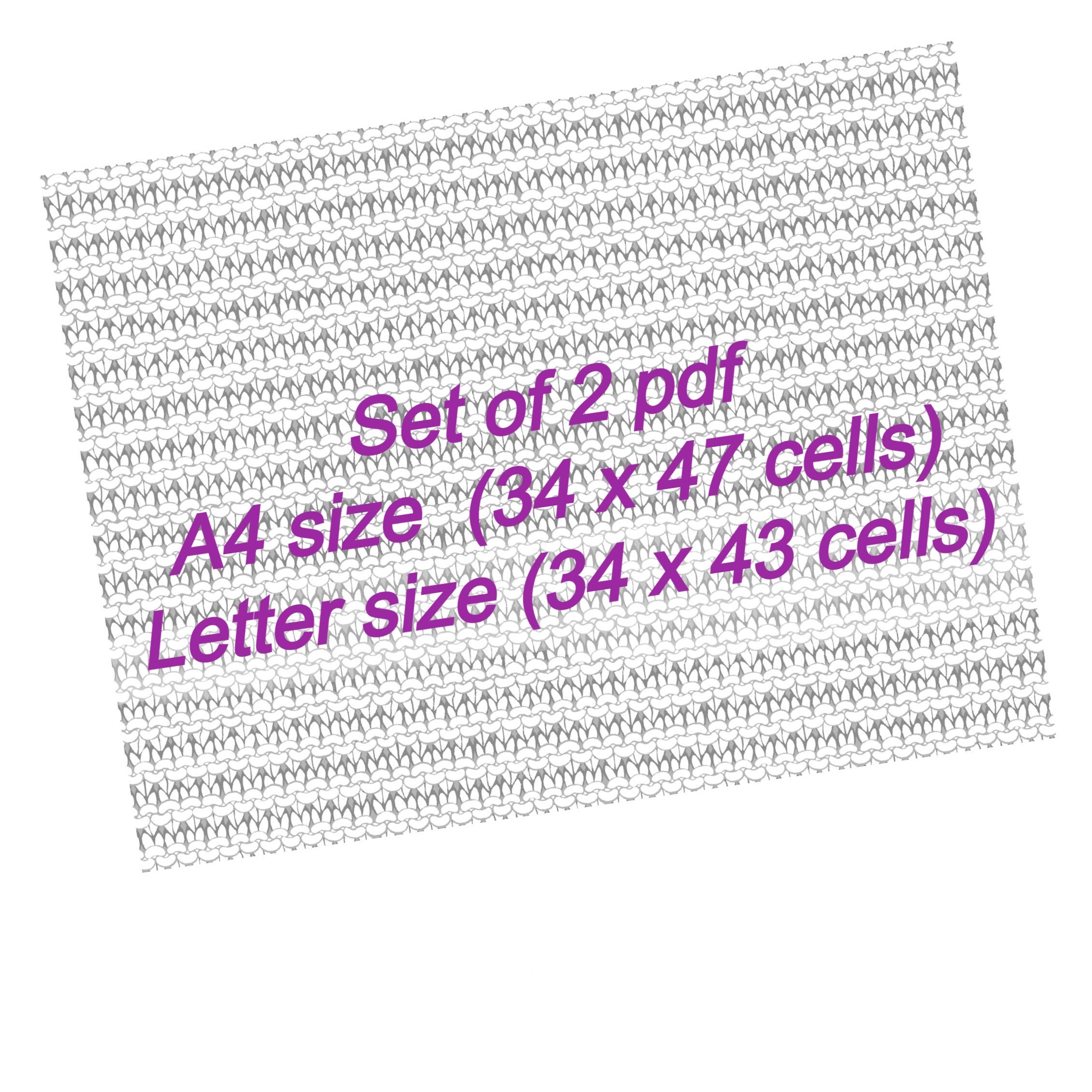 Knit Garter Stitch Graph Paper Blank for Colorwork Charts - Etsy
