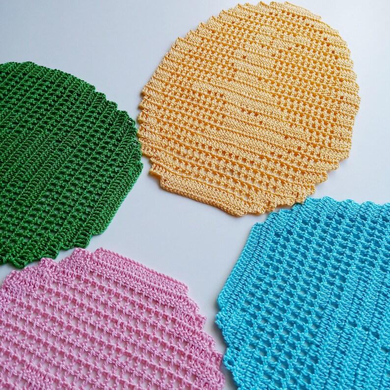 Bunny Easter Coaster Crochet Pattern Easter Doily - Etsy