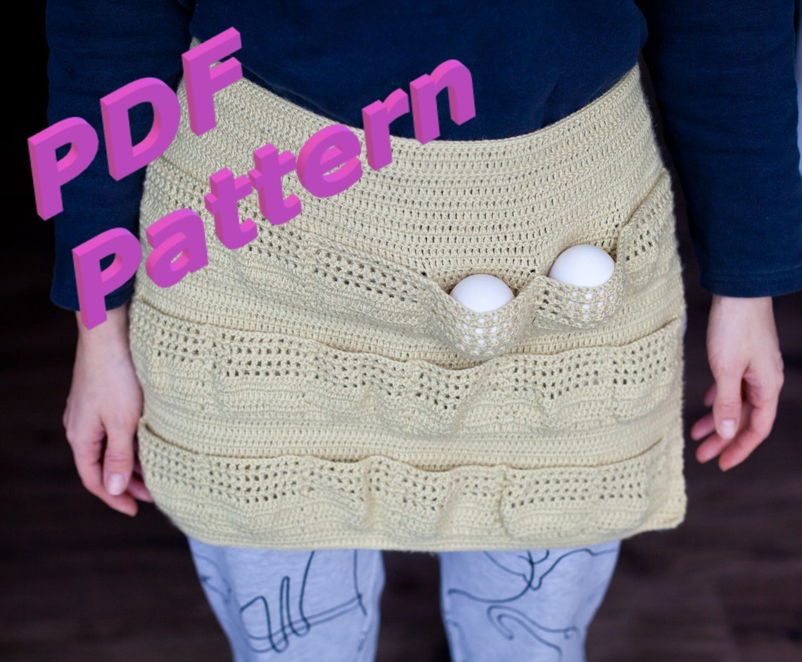 Egg Apron Crochet Pattern for Egg Gathering Chicken Egg - Etsy