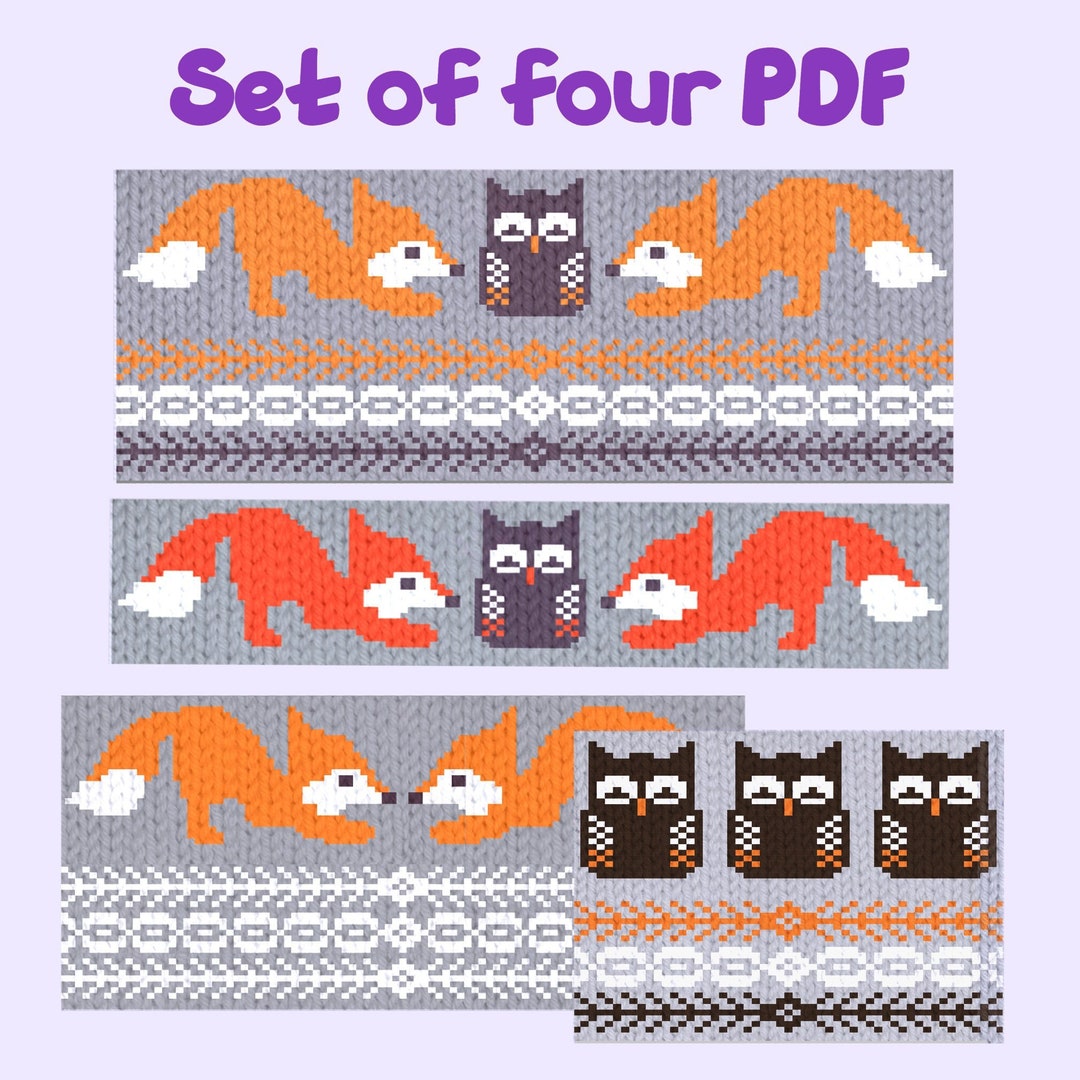 Fair Isle Fox & Owl Knitting Pattern: Scandinavian Woodland Charts (PDF ...