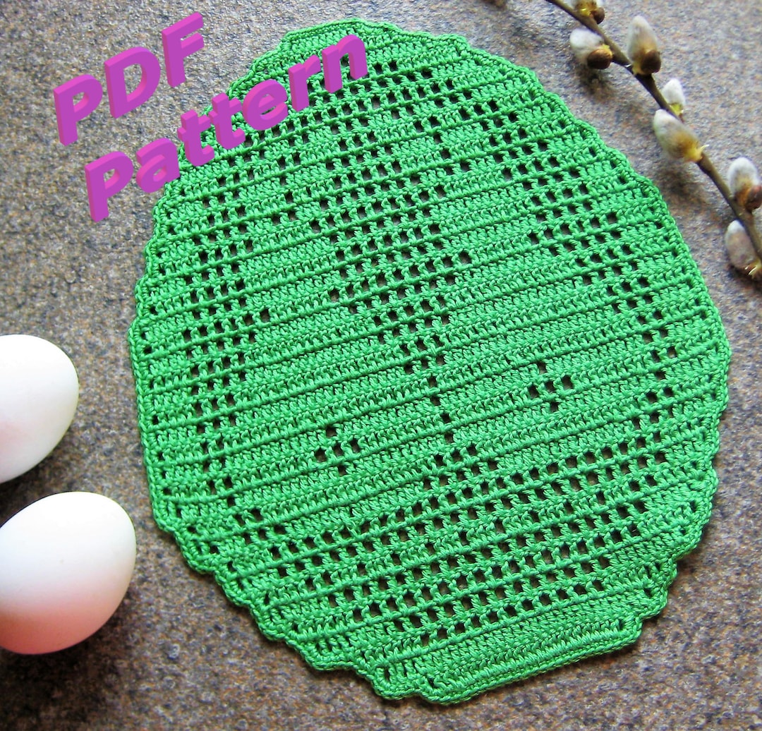 Easter Coaster Crochet Pattern, Crochet Placemats Easter Decoration Pdf ...