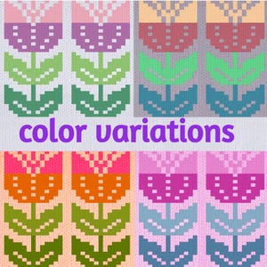 Fair Isle Flower Knitting Pattern for Easy Stranded Colorwork - Etsy