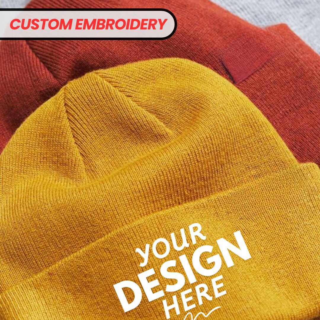 Personalized Custom Embroidered Beanie ,custom Logo Beanie, Design Your ...