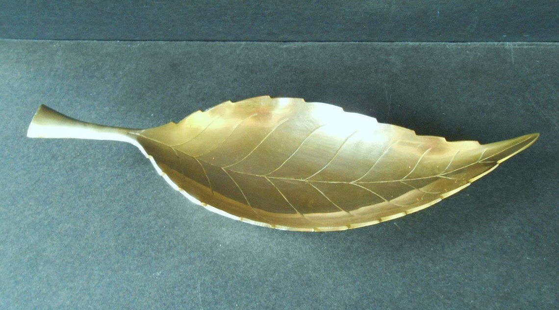 Brass Leafvintage Hand Created Art Brass Leaf Traybrass Leaf | Etsy