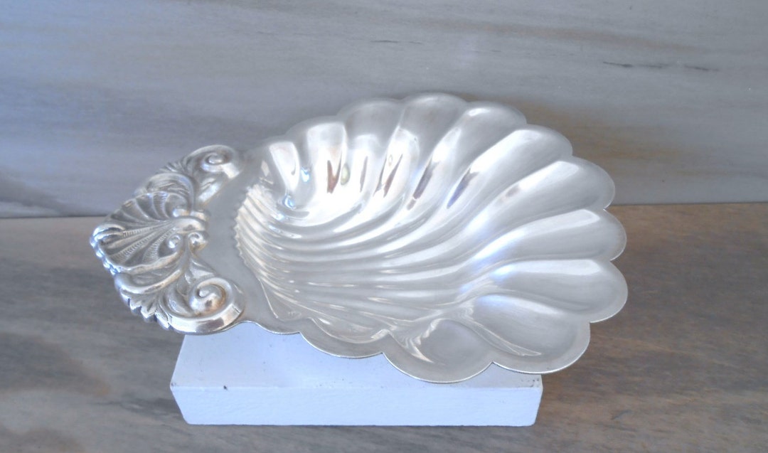 Vintage Silver Plated Sea Shell Small Bowlfooted Candy or - Etsy