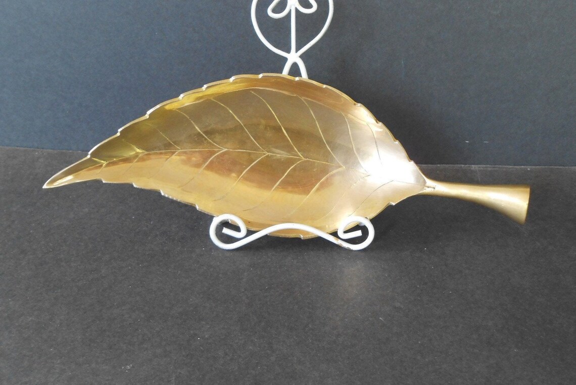 Brass Leafvintage Hand Created Art Brass Leaf Traybrass Leaf | Etsy
