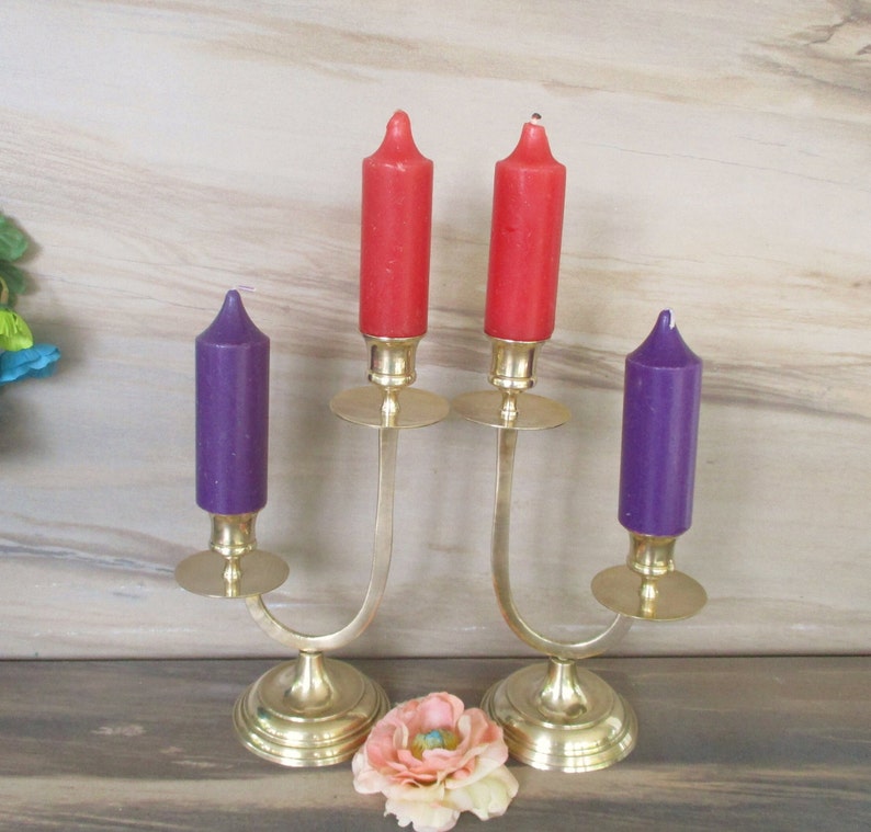 Vintage 2 Double Candlesticks9 H Candle Holder for 4 - Etsy