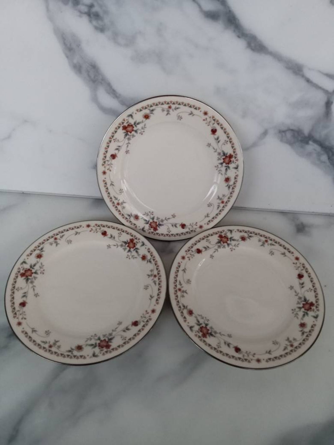 Vintage Noritake Ivory China Set of 3threesnack Plates,noritake Dessert ...