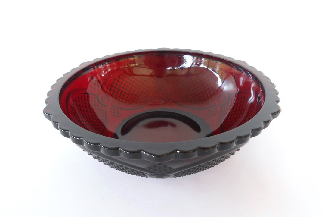 Vintage Avon Centennial Edition Cape Cod Ruby Red Bowl, Avon ...
