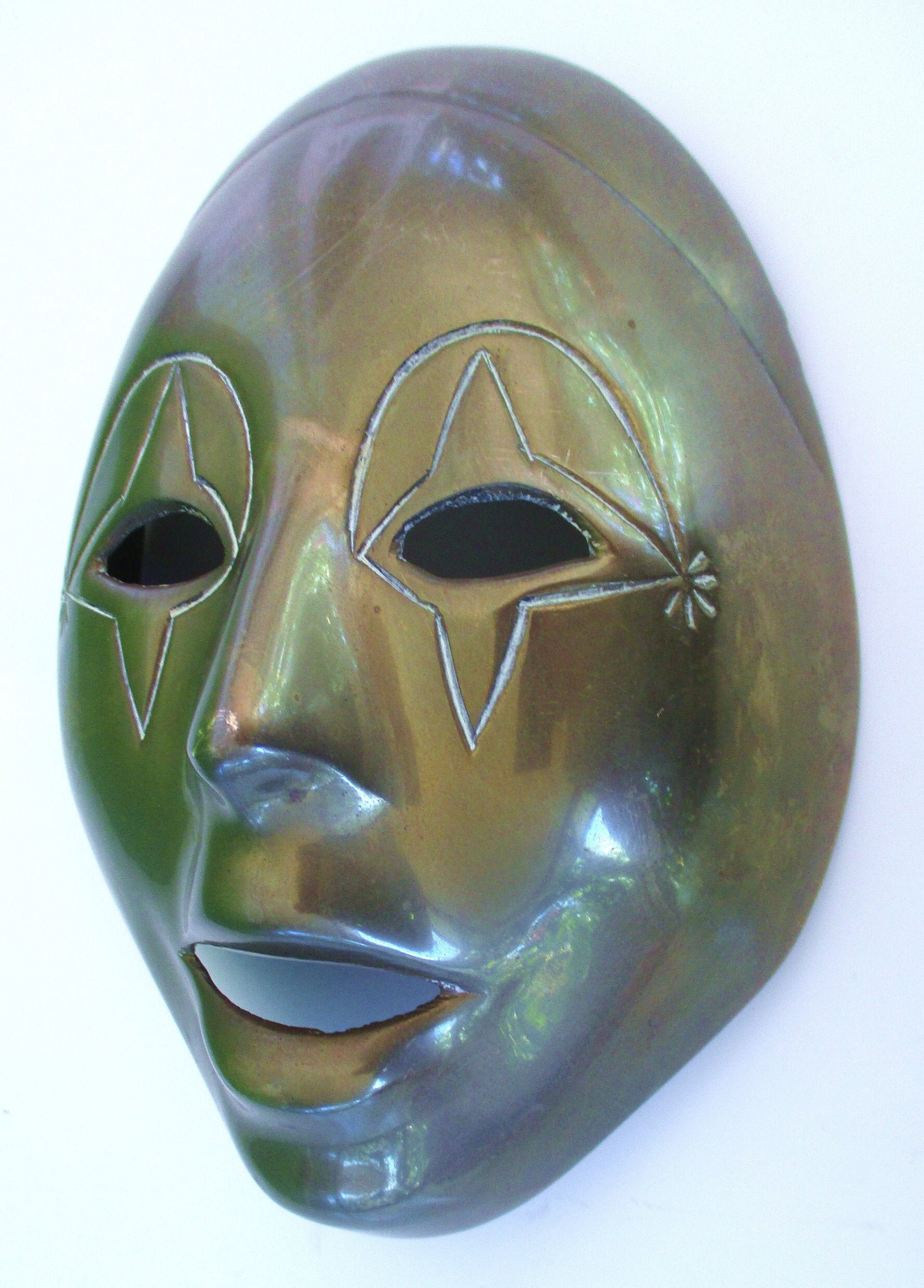 Brass MaskSolid Brass Wall hanging Mask7 H Brass Face | Etsy