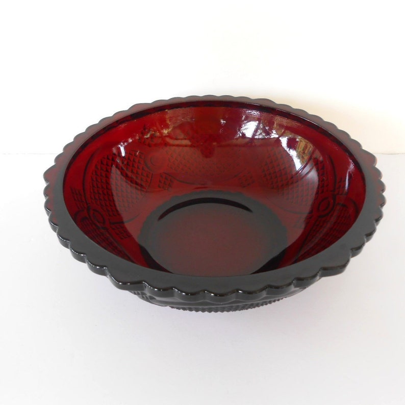 Vintage Avon Centennial Edition Cape Cod Ruby Red Bowl Avon - Etsy