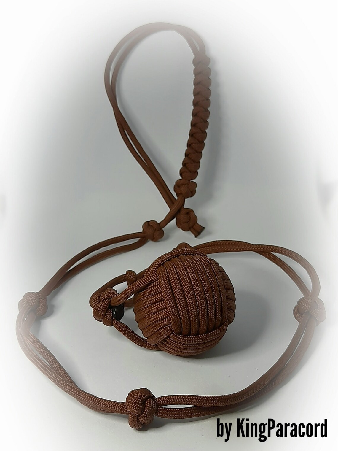 Paracord Monkey Fist Hand Braided Monkey Fist Keychain, Braided ...