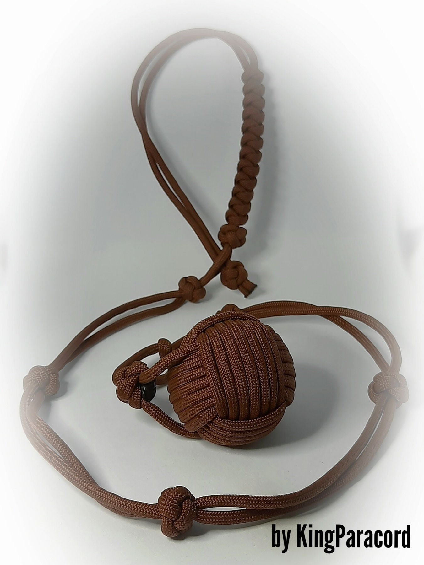 Paracord Monkey Fist Hand Braided Monkey Fist Keychain, Braided ...