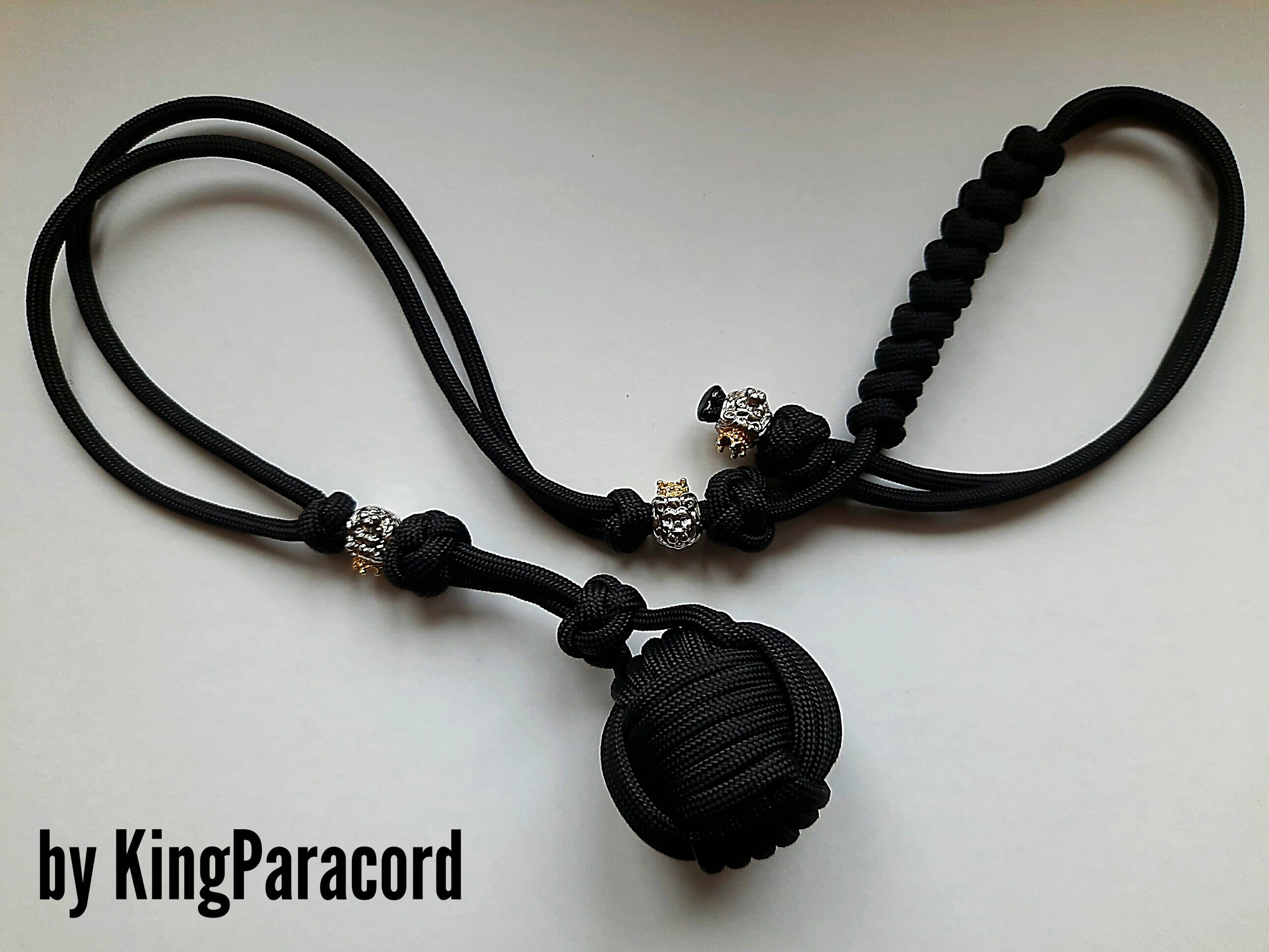 Paracord Monkey Fist Hand Braided Monkey Fist Keychain, Braided ...