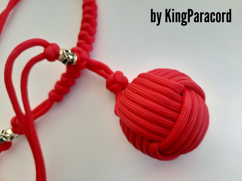 Paracord Monkey Fist Hand Braided Monkey Fist Keychain - Etsy