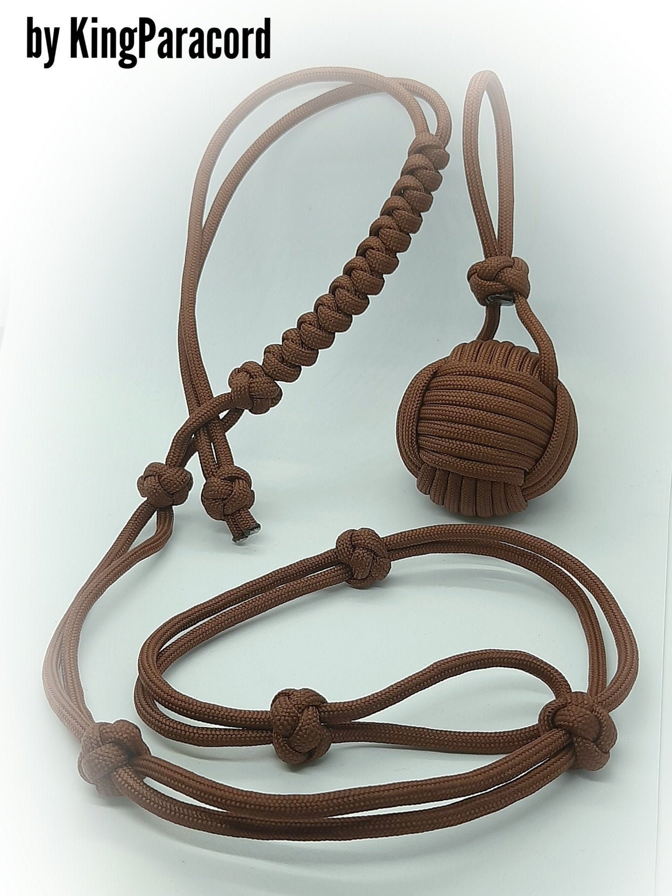Paracord Monkey Fist Hand Braided Monkey Fist Keychain, Braided ...