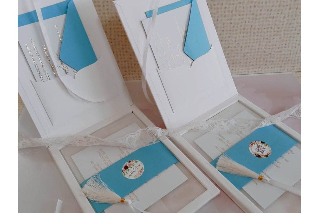 Acrylic Invitation Quinceanera With Box, Champagne Wedding Invitation ...