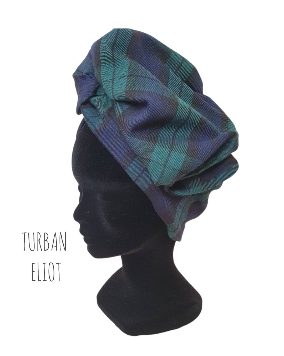 Maxi-Turban modulares Draht-Stirnband Damen-Turban Tartan - Etsy.de