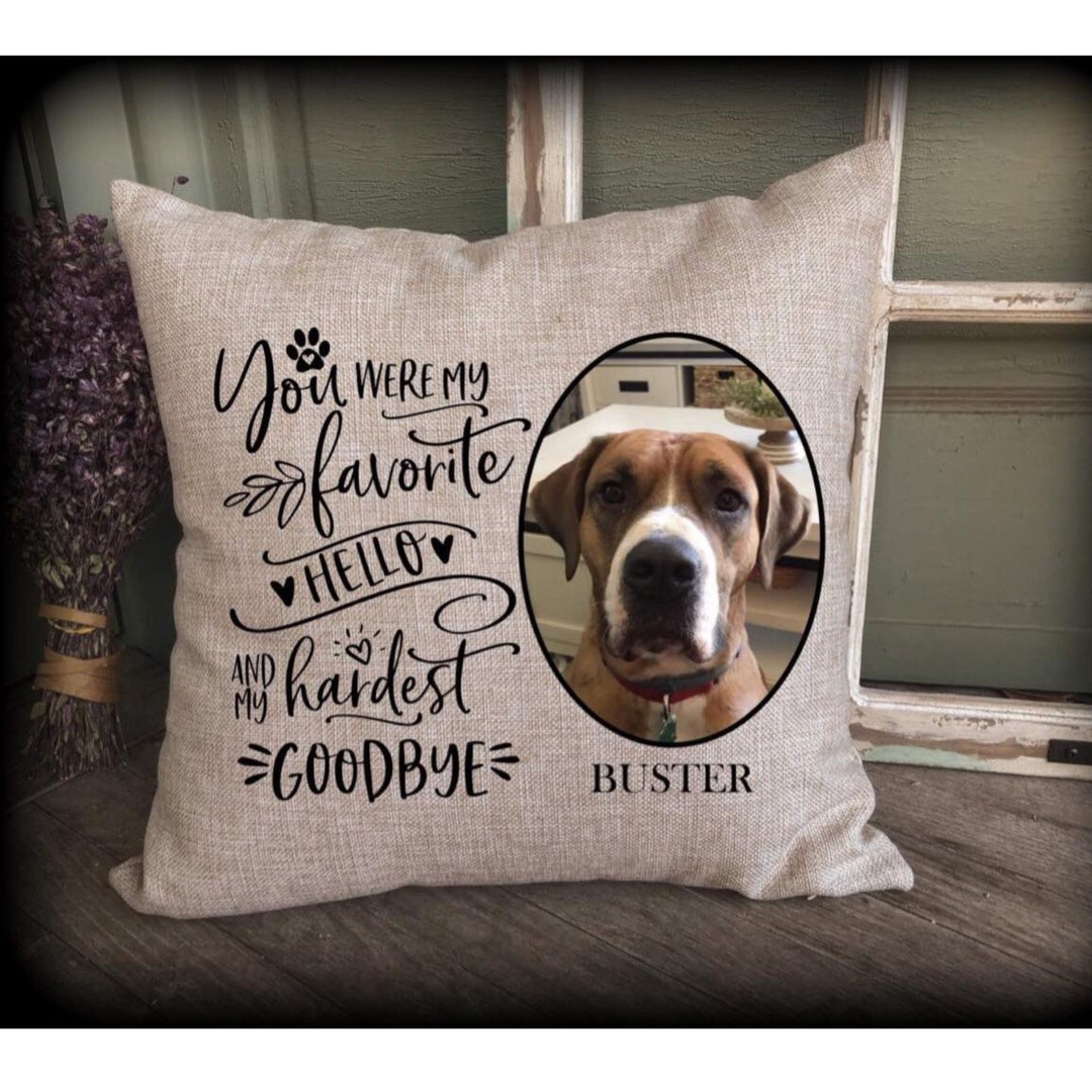 Pet Memory Pillow in Memory of Pet Photo Pillow Loved One - Etsy