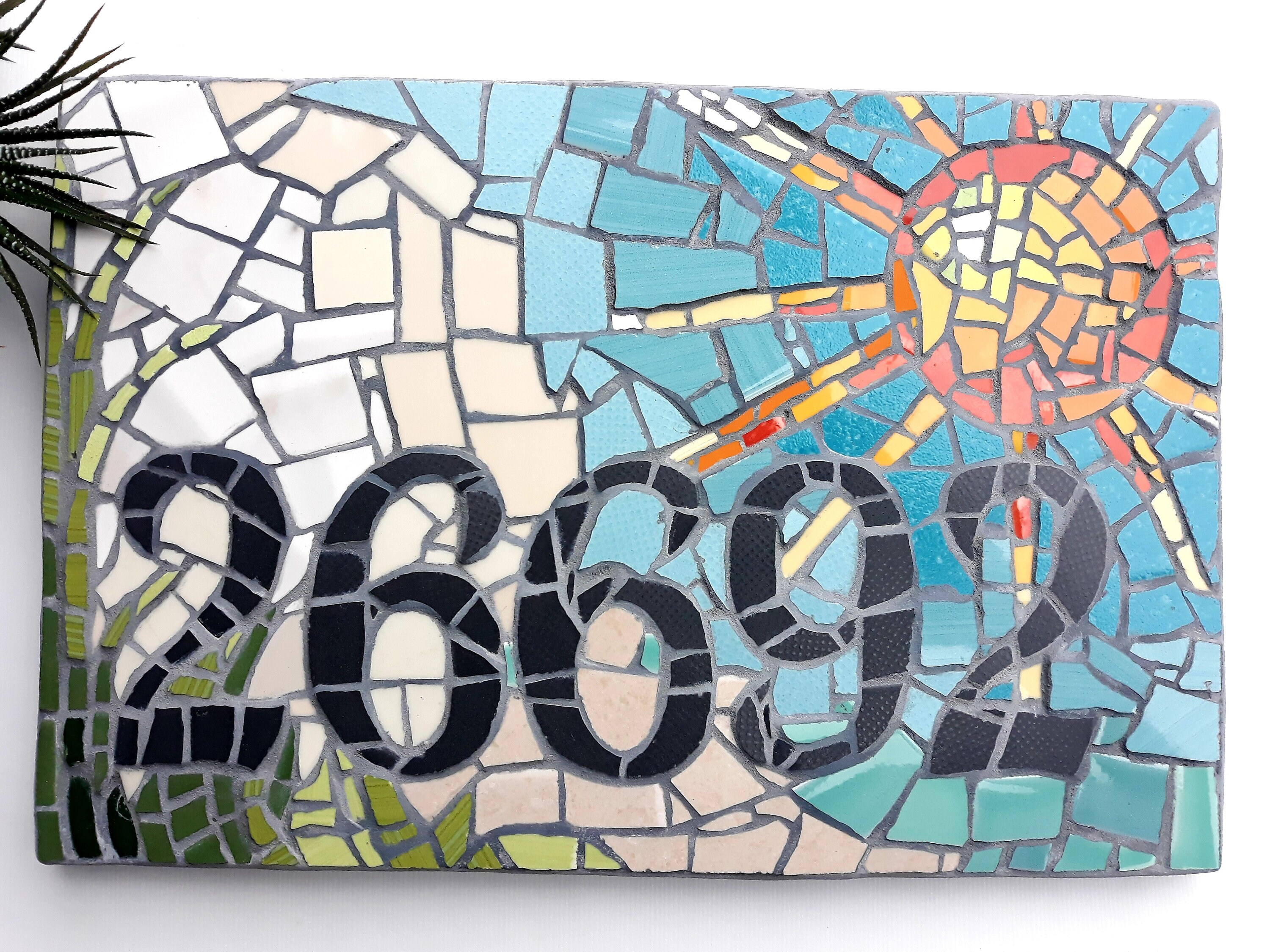 Mosaic House Numbers Housewarming Gift Mosaic Home Number | Etsy