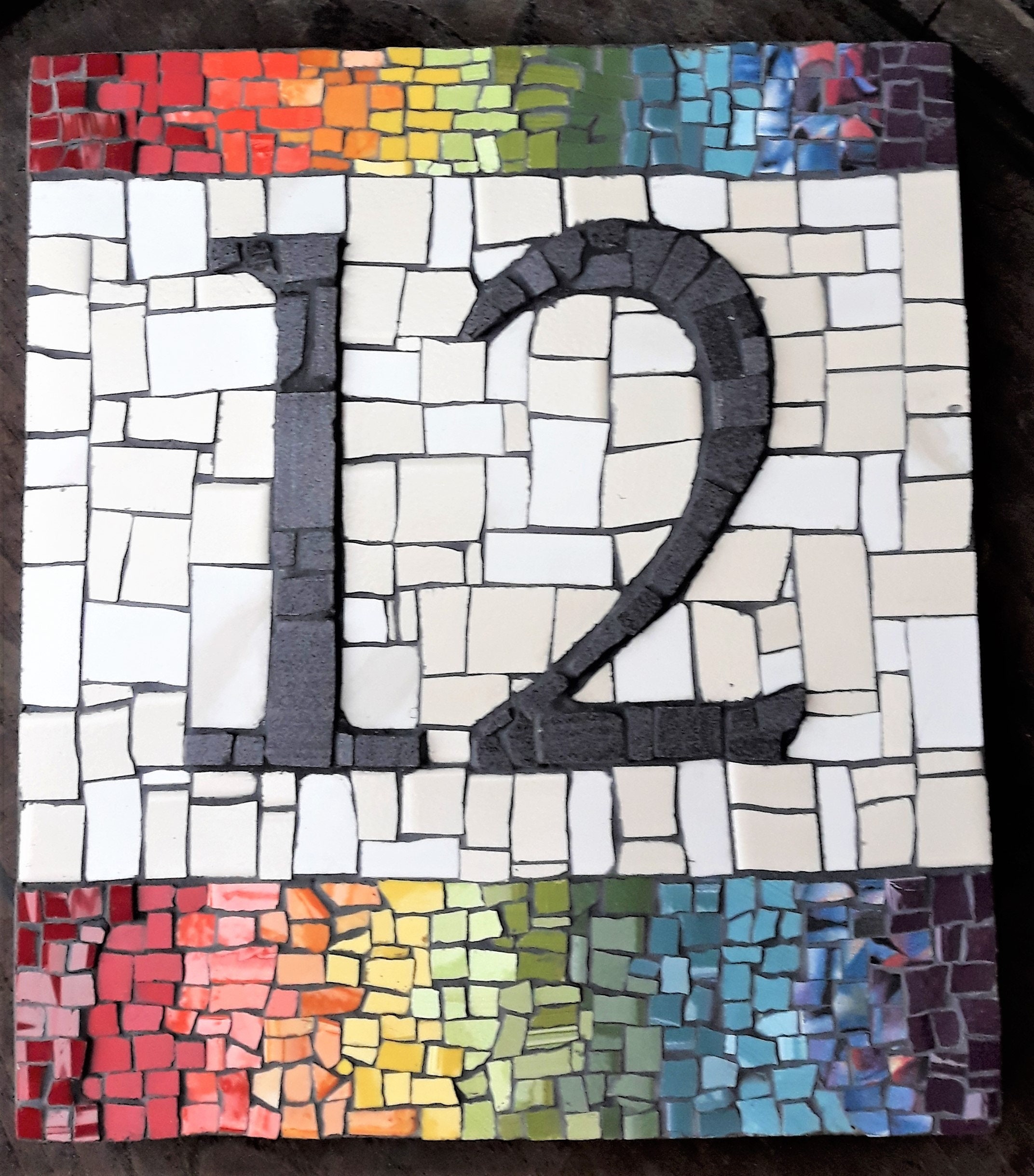 Mosaic House Number Custom House Number Sign House Warming - Etsy