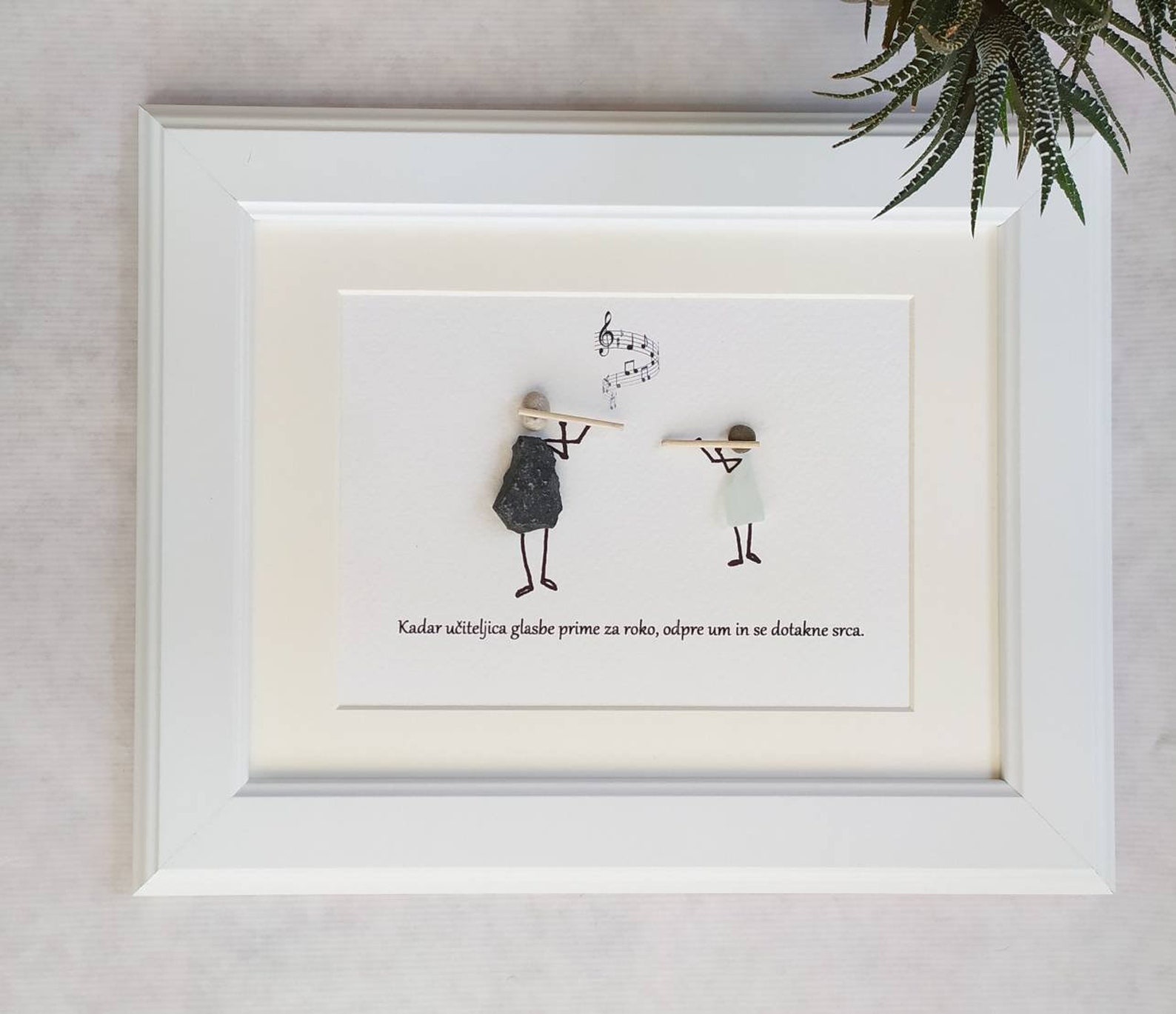 Gift for Best Music Teacher Wall Picture Pebble Art - Etsy