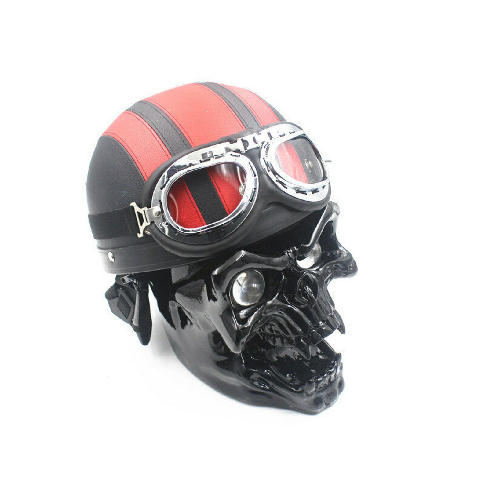 Custom 12-80v 40w Universal Motorcycle Skull LED Headlight | Etsy