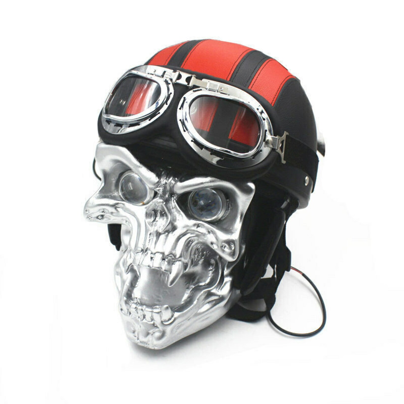 Custom 12-80v 40w Universal Motorcycle Skull LED Headlight - Etsy