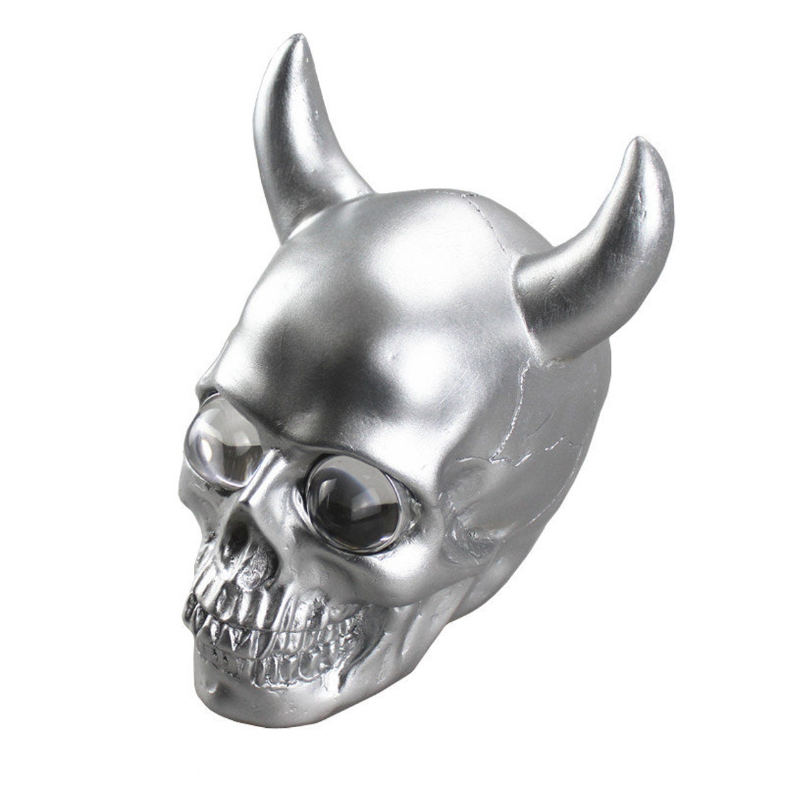 12v Handmade Black /Silver LED Skull Head Light Headlight | Etsy