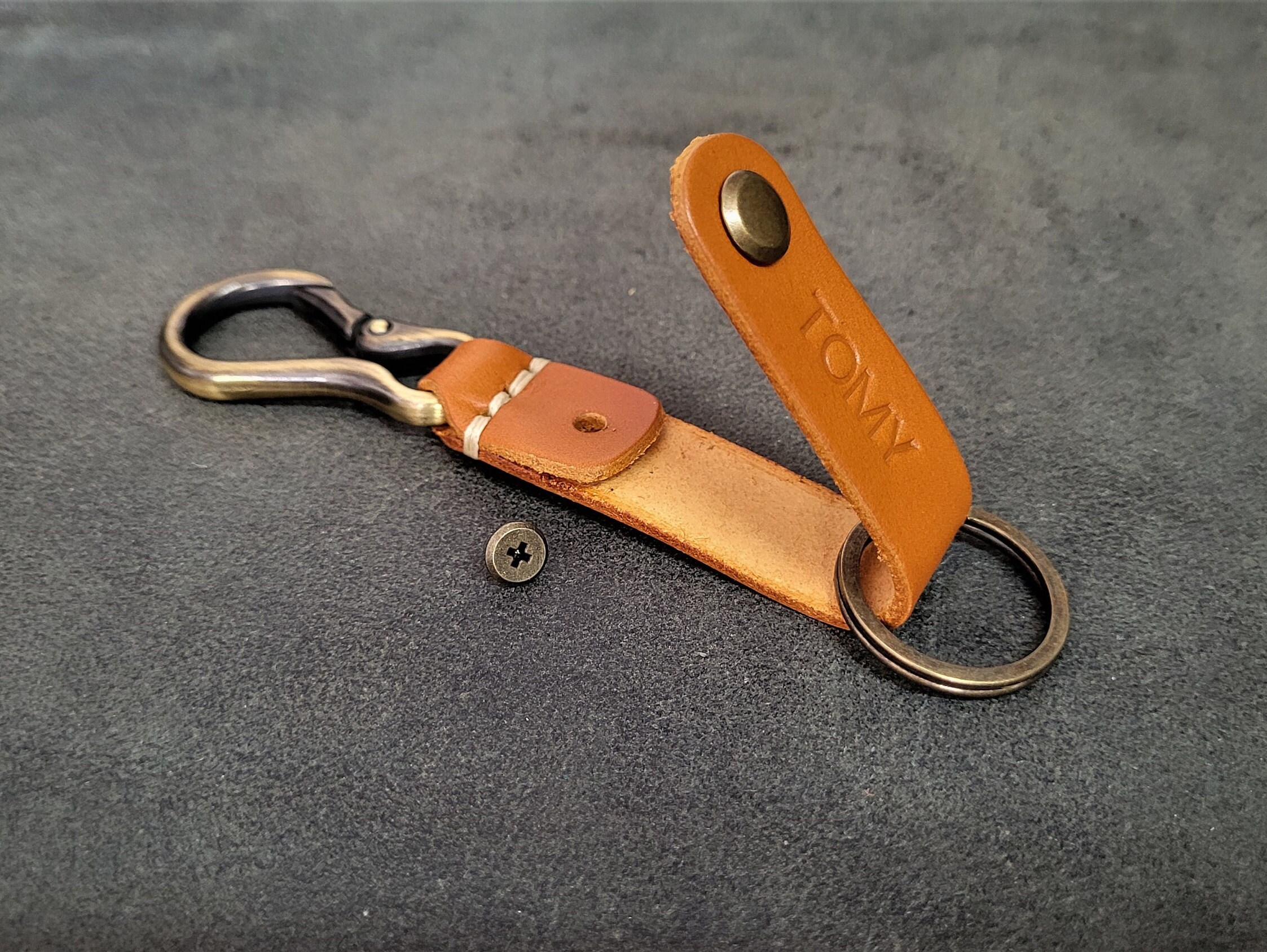 Leather Keychain Hanger Belt Loop Key Chain Belt Lanyard Keychain ...