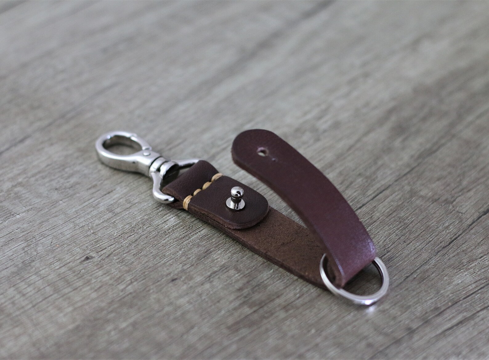 Leather Keychain, Keyring Leather Personalized Keyholder Belt Loop Key ...
